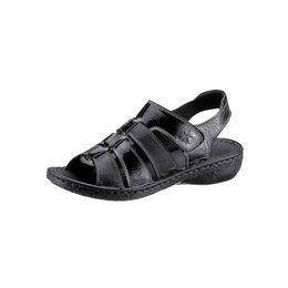 Sandale, Damen, Gr. 37, schwarz, Glattleder, Schuhe Sandale