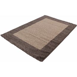 Hochflor-Teppich Ayyildiz Teppiche "Life Shaggy 1503" Gr. 8, grau (taupe), B:300cm H:30mm L:400cm, Kunstfaser, Teppiche, Hochflor-Teppich, als L&auml;ufer und in rund erh&auml;ltlich, Shaggy, Langflor, Wohnzimmer