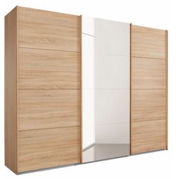 Schwebet&uuml;renschrank Rauch "Kleiderschrank Schrank Garderobe Schlafzimmerschrank TUBONA", braun (struktureichefarben hell), B:271cm H:230cm T:62cm, Holzwerkstoff, Schr&auml;nke, Schwebet&uuml;renschrank, inkl. Schubkasteneinsatz und zus&auml;tzlichen Einlegeb&ouml;den MADE IN GERMANY