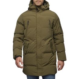 Parka INDICODE "INBrighton", Herren, Gr. L, army, Web, Obermaterial: 100% Polyester, unifarben, regular fit, Jacken Parka