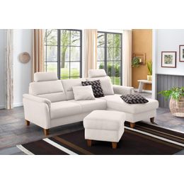 Ecksofa Home Affaire "Palmera L-Form, B: 244 cm - OTTO. Verl&auml;ssliche Qualit&auml;t.", beige (natur), B:244cm H:89cm T:163cm, 100% Polyester;Struktur (100% Polyester);Luxus-Microfaser in Lederoptik (100% Polyester), Sofas, Ecksofa, optional Bettfunktion & Bettkasten, Federkern