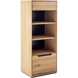 Regalelement MCA LIVING "Araya Regal", braun (eichenfarben), B:52,5cm H:129cm T:40,5cm, Holz teilmassiv, Regale, Regalelement, FSC-Mix