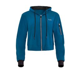 Trainingsjacke WINSHAPE "Functional Comfort One Pocket Jacket", Damen, Gr. L, gr&uuml;n (teal gr&uuml;n), 85% Polyester, 15% Elasthan, ohne Ausschnitt, Jacken Trainingsjacke, J009C