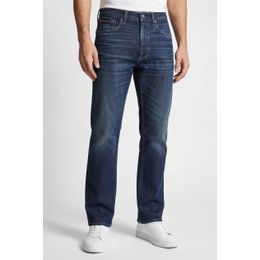 Slim-fit-Jeans Calvin Klein, Herren, Gr. 38, L&auml;nge 30, schwarz casper, Denim/Jeans, Obermaterial: 98% Baumwolle, 2% Elasthan, unifarben, slim fit lang, Jeans Slim-fit-Jeans, used washed, Slim Straight Fit, Logopatch am Bund