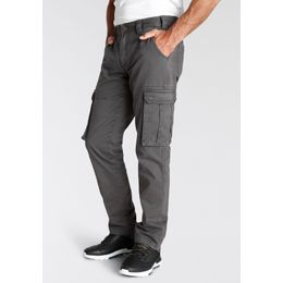 MAN'S WORLD Cargohose MAN'S WORLD, Herren, Gr. 46, N-Gr, grau, Obermaterial: 100% Baumwolle, unifarben, bequem lang, Hosen Cargohose, mit aufgesetzten Taschen, Topseller