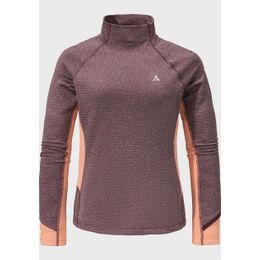 Sch&ouml;ffel Funktionsshirt SCH&Ouml;FFEL "Longsleeve Cristallo L", Damen, Gr. 42, rot (2965, rot), Oberstoff : 68% Polyester 24% Wolle 8% Nylon, V-Ausschnitt, Shirts Funktionsshirt
