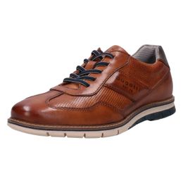 Schn&uuml;rschuh Bugatti, Herren, Gr. 42, braun (cognac used), Leder, Schuhe Schn&uuml;rschuh, mit Rahmennaht, Weite G, Freizeitschuh, Halbschuh, Schn&uuml;rschuh