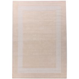 Wollteppich Theko "USEDOM 8301", beige, B:160cm H:11mm L:230cm, Wolle, Teppiche, Wollteppich, Uni Farben, reine Wolle, handgetuftet, mit Bord&uuml;re