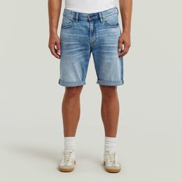 G-Star Raw Jeansshorts G-STAR "Mosa", Herren, Gr. 30, N-Gr, blau (lt indigo aged), Denim/Jeans, Obermaterial: 99% Baumwolle, 1% Elasthan, regular fit kniefrei, Jeans Jeansshorts, mit Umschlagsaum