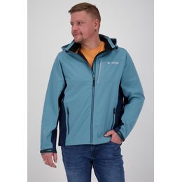 Softshelljacke DEPROC Active "NUNAVUT MEN", Herren, Gr. XXXL (58), grau (smoke), 96% Polyester; 4% Elastan, mit verstellbarem Klettverschluss, Jacken Softshelljacke, auch in Gro&szlig;en Gr&ouml;&szlig;en erh&auml;ltlich