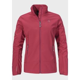 Sch&ouml;ffel Outdoorjacke SCH&Ouml;FFEL "Softshell Jk Style Mirusha WMS", Damen, Gr. 44, rot (3750, rot), Oberstoff: Aussenseite: 100% Polyester, Innenseite: 100% Polyester; (Membran: Thermoplastisches Polyurethan); Futter: 100% Polyester, regular fit, hoch geschlossener Ausschnitt, Jacken Outdoorjacke