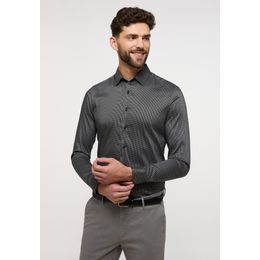 Langarmhemd Eterna "SUPER SLIM", Herren, Gr. 40, Normalgr&ouml;&szlig;en, anthrazit, Twill, 4% Elasthan, 26% Polyamid, 70% Lyocell, schmal, Manschette, Hemden Langarmhemd, EASY IRON (b&uuml;gelleicht)