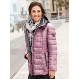 Steppjacke Casual Looks, Damen, Gr. 40, lila (mauve), 100% Polyester, gemustert, mehrfarbig, unifarben, figurumspielend, Jacken Steppjacke