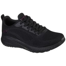 Sneaker Skechers "BOBS SQUAD CHAOS FACE OFF", Damen, Gr. 40, schwarz, Textil, Schuhe Sneaker, Freizeitschuh, Halbschuh, Schn&uuml;rschuh mit Komfort-Innensohle