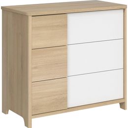 Wickelkommode GALIPETTE "Sacha", braun (eiche bocage, eiche bocage), B:60cm H:98cm T:86cm, Holzwerkstoff, Wickelkommoden, Wickelkommode, Kollektion f&uuml;r Kinder von 0 bis 5 Jahre und +