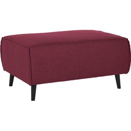 Hocker DOMO collection "Amora", rot (bordeaux), B:97cm H:47cm T:66cm, Hocker, Hocker, mit Federkern