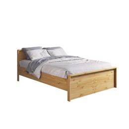 Massivholzbett OTTO HOME "Luven, hohe Belastbarkeit FSC zertifiziertes Massivholz", beige (natur), B:145cm H:80cm L:208cm, Betten, Massivholzbett, aus massiver Kiefer im schlichten Design