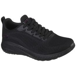 Sneaker Skechers "BOBS SQUAD CHAOS FACE OFF", Damen, Gr. 38, schwarz, Textil, Schuhe Sneaker, Freizeitschuh, Halbschuh, Schn&uuml;rschuh mit Komfort-Innensohle