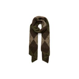 V&eacute;ro Moda Schal VERO MODA "VMCASSY DETAIL SCARF NOOS", Damen, grape leaf checks:mermaid, silber mink, birch, Fleece, Kunstfaser, kariert, Modet&uuml;cher Schal