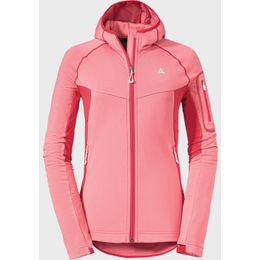 Sch&ouml;ffel Fleecejacke SCH&Ouml;FFEL "Fleece Hoody Hydalen L", Damen, Gr. 36, rosa (3245, rosa), Oberstoff : 95% Polyester 5% Elasthan, regular fit, hoch geschlossener Ausschnitt, Jacken Fleecejacke