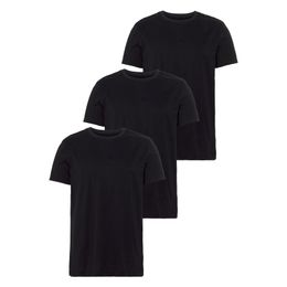 T-Shirt AJC, Herren, Gr. M (48/50), schwarz, Single Jersey, Obermaterial: 100% Baumwolle, unifarben, Basic, regular fit, Rundhals, abgesteppt, Shirts T-Shirt, lockere Passform, Basic-Stil