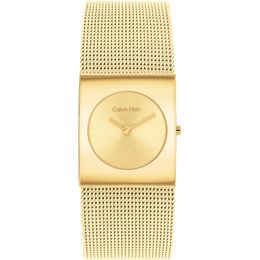 Quarzuhr Calvin Klein "CK PULSE 26 mm", gold (goldfarben, goldfarben), Armbanduhren, Damen, Quarzuhr, Armbanduhr, Damenuhr, analog, Edelstahlarmband