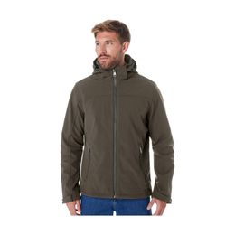 Softshelljacke Killtec "Herren Softshelljacke", Herren, Gr. 4XL, gr&uuml;n (dunkelgr&uuml;n), Oberseite: 100% Polyester;R&uuml;ckseite: 100% Polyester, Jacken Softshelljacke, Wasserabweisende Softshelljacke mit Fleece, abnehmbarer Kapuze