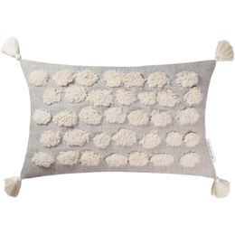 Dekokissen Tom Tailor HOME "Tufted Blobs" Gr. 1, beige (natur, champagner, beige, gepunktet), B:30cm L:50cm, Leinen, Polyester, Dekokissen_Sitzkissen_Kissenh&uuml;llen, Dekokissen