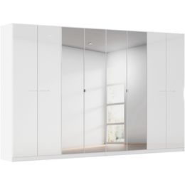 Dreht&uuml;renschrank Rauch "Kleiderschrank Schrank Garderobe TOPSELLER OTELI inkl. Inneneinteilung", alpinwei&szlig;, hochglanz wei&szlig;, B:360cm H:229cm T:54cm, Holzwerkstoff, Schr&auml;nke, Dreht&uuml;renschrank, mit zus&auml;tzlichen Einlegeb&ouml;den, optional mit Spiegel MADE IN GERMANY