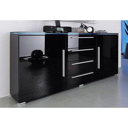 Sideboard H&Ouml;LTKEMEYER "Line", schwarz, Sideboards, Sideboard, Breite 135 cm