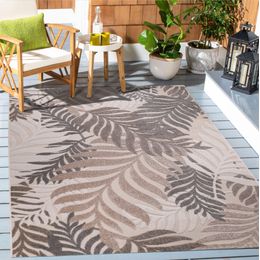 Teppich Sanat "Floral Outdoor", beige (creme), B:120cm H:6mm L:170cm, Kunstfaser, Teppiche, Teppich, In- und Outdoor geeignet, florales Design, Balkon, Terasse