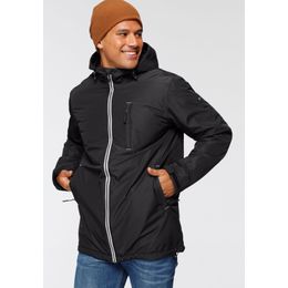 Funktionsjacke Polarino, Herren, Gr. 52, schwarz, Web, Obermaterial: 100% Polyester. Futter: 100% Polyester. Wattierung: 100% Polyester, unifarben, mit Klettverschluss, Jacken Funktionsjacke, wasserdicht, atmungsaktiv und winddicht