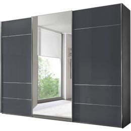 Schwebet&uuml;renschrank STAUD "Sonate Lucca mit Spiegel, Made in Germany", vulkanglas, B:298cm H:240cm T:68cm, Holzwerkstoff, Schr&auml;nke, Schwebet&uuml;renschrank, Mit vier verschiedenen Ausstattungsvarianten