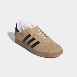 Sneaker adidas originals "GAZELLE", Herren, Gr. 43, magic beige, core schwarz, ftwr wei&szlig;, Leder, Synthetik, Schuhe Sneaker