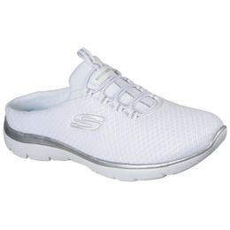 Sabot Skechers "SUMMITS SWIFT STEP", Damen, Gr. 42, wei&szlig;, Textil, Schuhe Sabot, Sommerschuh, Schlappen, Schlupfschuh in veganer Verarbeitung, Topseller