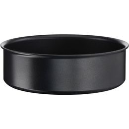 Schmorpfanne Tefal "Ingenio Unlimited", schwarz, B:25,5cm H:8cm L:25,5cm &Oslash;:24cm, Pfannen, Schmorpfanne, 24 cm, stapelbar, Antihaftversiegelung, Thermo-Signal, Induktion