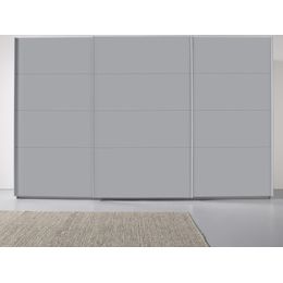 Schwebet&uuml;renschrank Rauch "Kleiderschrank Schrank Garderobe TOPSELLER OTELI inkl. Inneneinteilung", grau (seidengrau), B:360cm H:229cm T:62cm, Holzwerkstoff, Schr&auml;nke, Schwebet&uuml;renschrank, mit 3 Innenschubladen sowie zus&auml;tzlichen Einlegeb&ouml;den MADE IN GERMANY