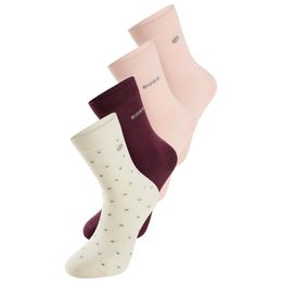 Socken BOSS "4P RS GiftShine", Damen, Gr. 36-42, open miscellaneous 960, Baumwollmischung, normal, Socken Socken, verst&auml;rkte Fersen- und Zehennaht, Rippb&uuml;ndchen