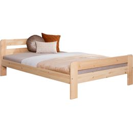 Massivholzbett Ticaa "Bert", FSC-zertifiziert (Kiefer), Jugendbett, mit Lattenrost", beige (kiefer massiv natur), B:148cm L:205cm, Betten, Massivholzbett, ideal f&uuml;r das Kinder- und Jugendzimmer, Massivholz