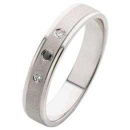 Trauring Firetti "Schmuck Geschenk Hochzeit Ehering Trauring "LIEBE" Gr. 23, silber (silberfarben), Fingerringe, Damen, 23, 0,04 SI = kleine Einschl&uuml;sse mit Brillanten, Silber 925 (Sterlingsilber), 4mm, Trauring, Made in Germany, wahlweise mit oder ohne Brillanten