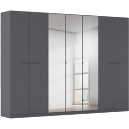 Dreht&uuml;renschrank Rauch "Kleiderschrank Schrank Garderobe TOPSELLER OTELI inkl. Inneneinteilung", graumetallic, B:315cm H:229cm T:54cm, Holzwerkstoff, Schr&auml;nke, Dreht&uuml;renschrank, mit zus&auml;tzlichen Einlegeb&ouml;den, optional mit Spiegel MADE IN GERMANY