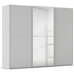 Schwebet&uuml;renschrank Rauch "Kleiderschrank Schrank Garderobe Schlafzimmerschrank SCALE-DUO", grau (seidengrau, griffleisten seidengrau), B:271cm H:223cm T:68cm, Holzwerkstoff, Schr&auml;nke, Schwebet&uuml;renschrank, edle zweigeteilte T&uuml;ren, Spiegel und 3 Zierleisten MADE IN GERMANY