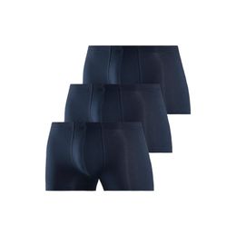 Boxer Schiesser "95/5", Herren, Gr. 7 (XL), blau (803, dunkelblau), Jersey, Obermaterial: 95% Baumwolle, 5% Elasthan, unifarben, eng, Unterhosen Boxer, mit tonalem Komfortbund