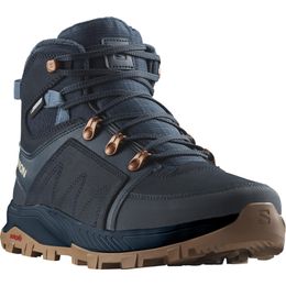 Wanderschuh Salomon "OUTCHILL THINSULATE&trade; CLIMASalomon&trade; WATERPROOF", Damen, Gr. 40, grau (carbon), Synthetik, Textil, Schuhe Wanderschuh, wasserdicht