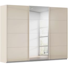 Schwebet&uuml;renschrank OTTO HOME "Kleiderschrank Kleiderschr&auml;nke Schrank Garderobe AGORDO mit Glasfront", beige (beige, glas beige (champagner)), B:271cm H:229cm T:62cm, Holzwerkstoff, Schr&auml;nke, Schwebet&uuml;renschrank, durchdachte Innenausstattung, in 4 Breiten und 2 H&ouml;hen MADE IN GERMANY