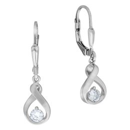 Paar Ohrh&auml;nger Firetti "Schmuck Geschenk Silber 925 Ohrschmuck Patentbrisur Tropfen Glitzer", silber (silberfarben, kristallwei&szlig;, kristallwei&szlig;), Ohrringe, Damen, Silber 925 (Sterlingsilber), Paar Ohrh&auml;nger, mit Zirkonia (synth.)
