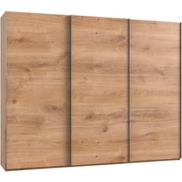 Schwebet&uuml;renschrank wimex "Level by fresh to go", braun (plankeneichefarben), B:300cm H:236cm T:65cm, Schr&auml;nke, Schwebet&uuml;renschrank