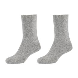 Socken Camano "warm & cozy", Damen, Gr. 35-38, grau (light grau melange), Obermaterial: 45% Wolle, 31% Polyamid, 23% Viskose, 1% Elasthan, meliert, Socken Socken, CREW SOCKS