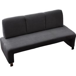 Polsterbank exxpo - SOFA FASHION "Intenso, Sitzbank, Breite 182 cm, wahlweise in Leder oder Textil", grau (anthrazith), B:182cm H:91cm T:67cm, NaturLeder;Strukturstoff (Zusammensetzung: Polyester 100%);Luxus-Microfaser (Zusammensetzung: Aufgeflockte 100% Polyester Schicht mit Pr&auml;gung);Cord (Zusammensetzung: Polyester 100%), Sitzb&auml;nke, Polsterbank, hohe Bodenfreiheit, frei im Raum stellbar, hoher S