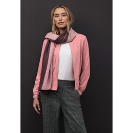 Sweatjacke Street One, Damen, Gr. 42, powder pink, Sweatware, Obermaterial: 71% Polyester, 26% Viskose, 3% Elasthan, unifarben, l&auml;ssig geschnitten h&uuml;ftbedeckend, Rundhals, Flachstrickb&uuml;ndchen, Sweatjacken Sweatjacke, in Blouson-Optik und mit Glitzer